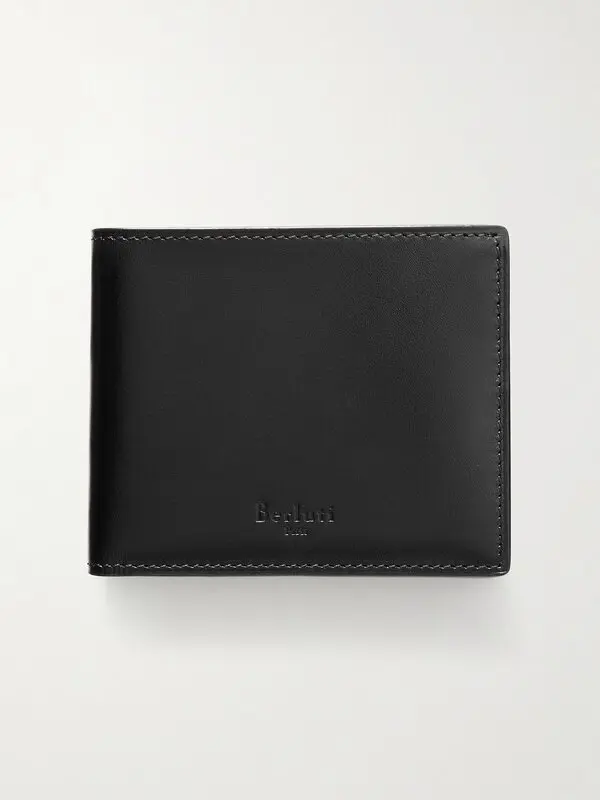 Berluti Makore Venezia Leather Billfold Wallet - Black