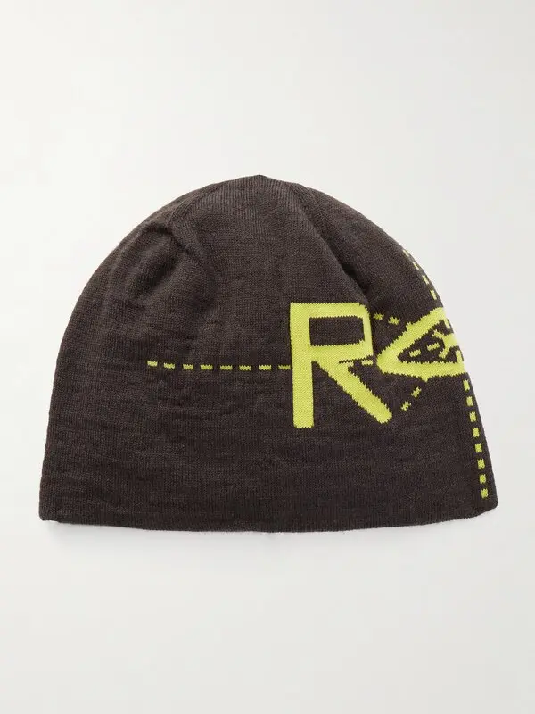 ROA Dial Jacquard-knit Virgin Wool-blend Beanie - Brown