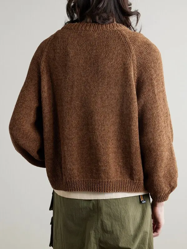 STORY MFG. Appliquéd Organic Cotton Sweater