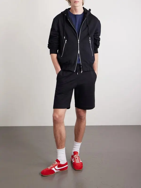 Dries Van Noten Straight-leg Cotton-jersey Drawstring Shorts