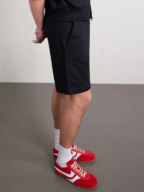 Dries Van Noten Straight-leg Cotton-jersey Drawstring Shorts