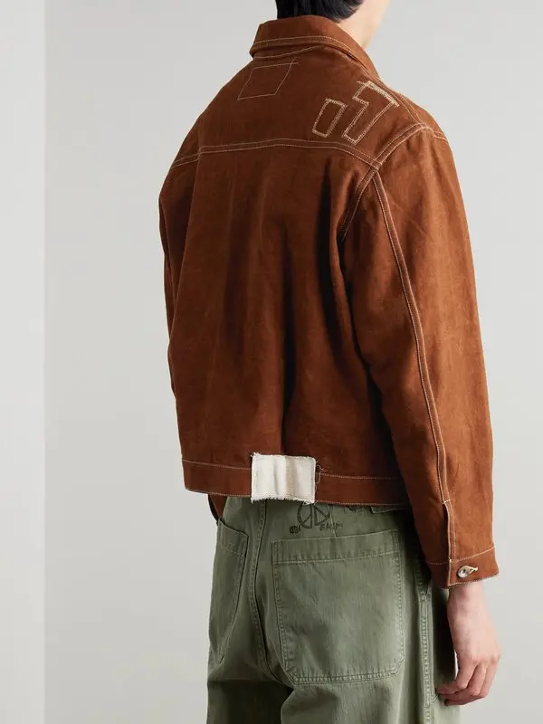 STORY MFG. Embroidered Cotton-canvas Jacket - Brown