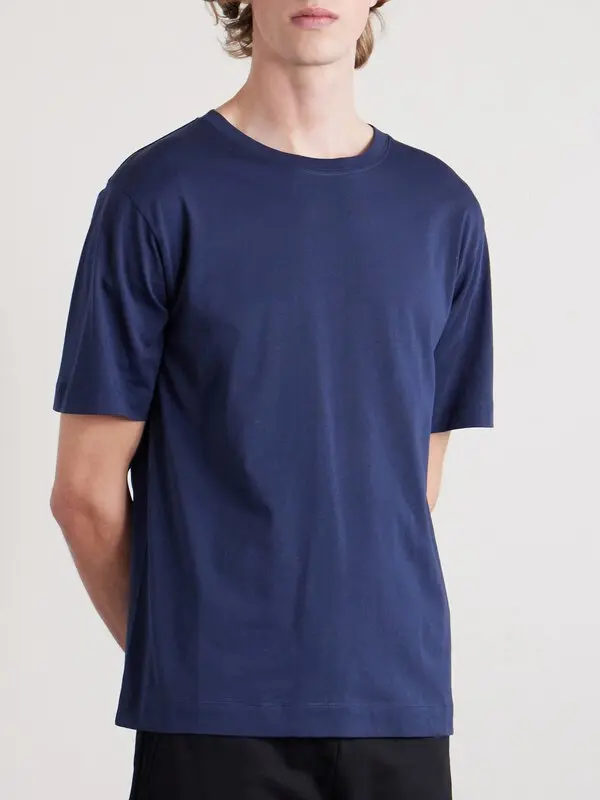 Dries Van Noten Cotton-jersey T-shirt - Blue