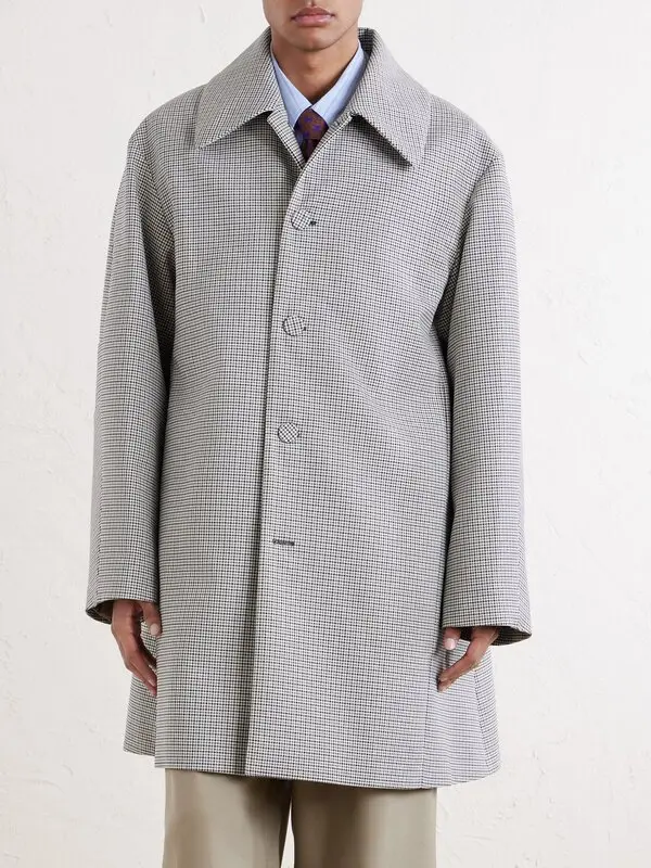 Dries Van Noten Gingham Recycled-twill Coat
