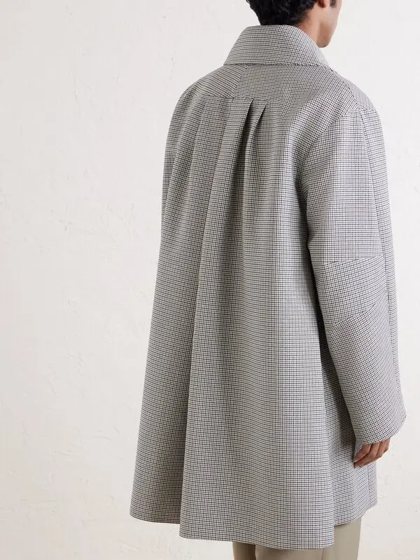 Dries Van Noten Gingham Recycled-twill Coat