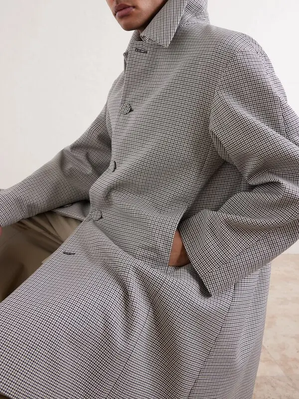 Dries Van Noten Gingham Recycled-twill Coat