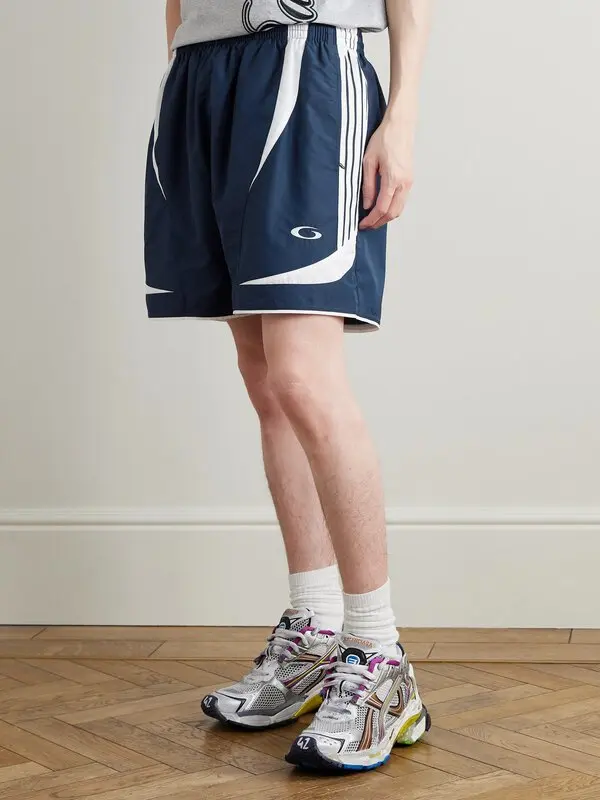 Balenciaga Straight-leg Striped Swim Shorts