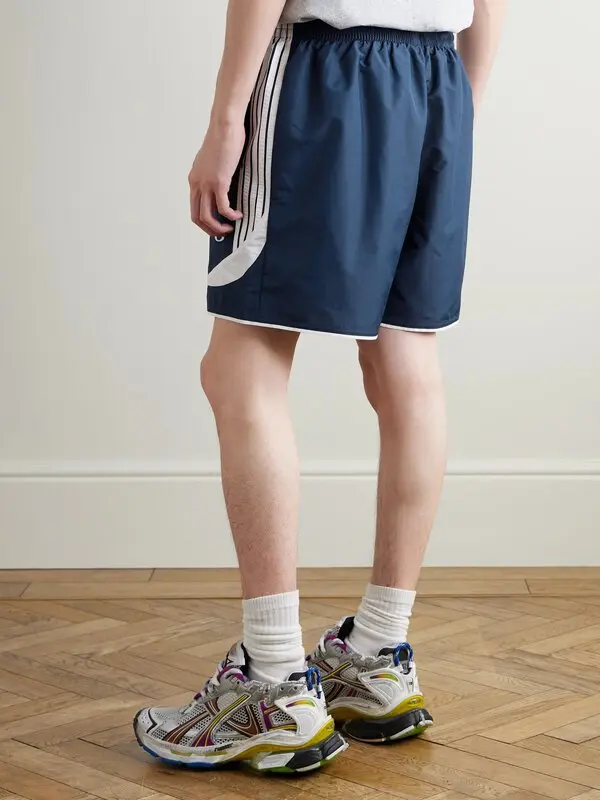 Balenciaga Straight-leg Striped Swim Shorts
