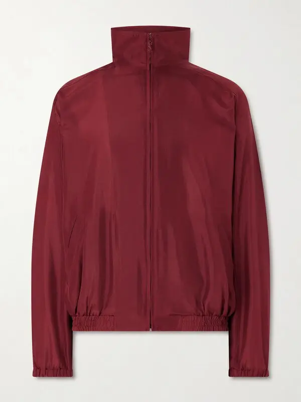 Saint Laurent Silk-habotai Blouson Jacket - Red