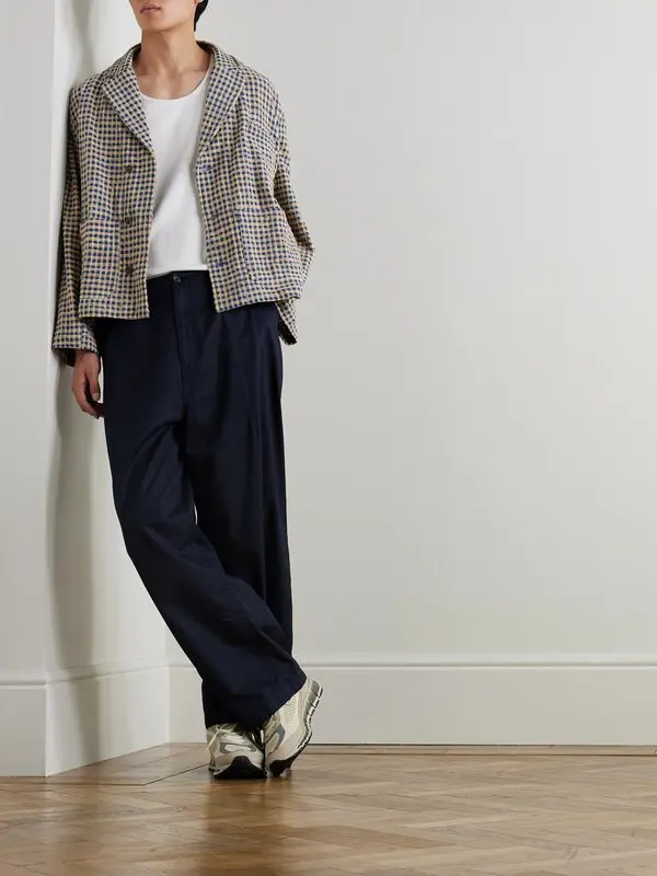 STORY MFG. Cove Checked Cotton Suit Jacket
