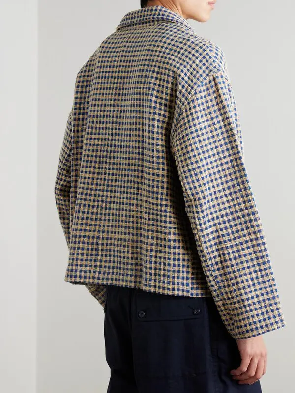 STORY MFG. Cove Checked Cotton Suit Jacket