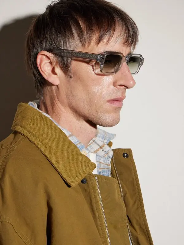 Bottega Veneta Intrecciato Square-frame Sunglasses