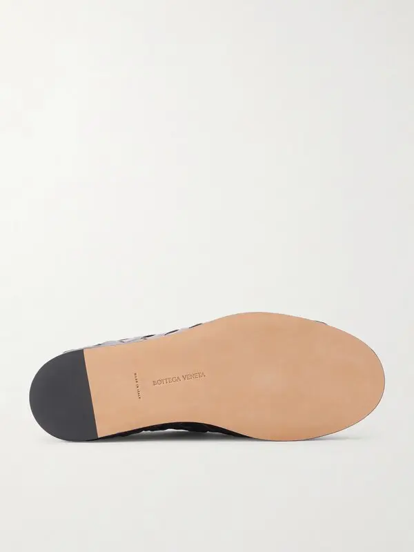 Bottega Veneta Sunday Intrecciato Leather Slippers