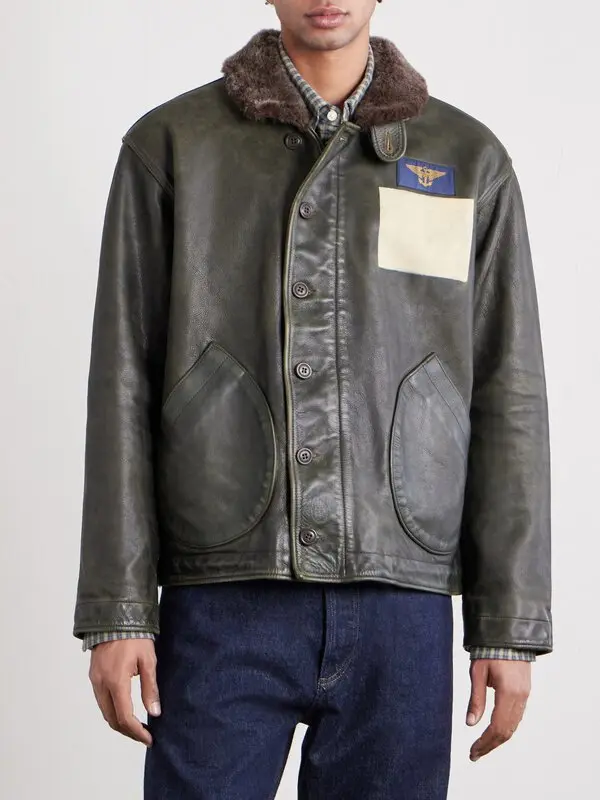 Ralph Lauren Leather Military Jacket