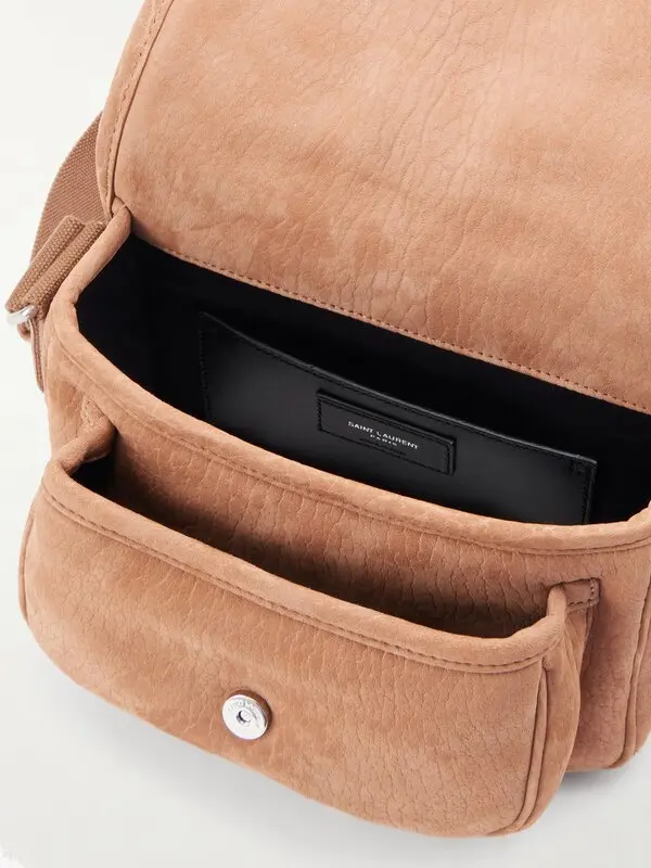 Saint Laurent Niki Nubuck Shoulder Bag - Brown