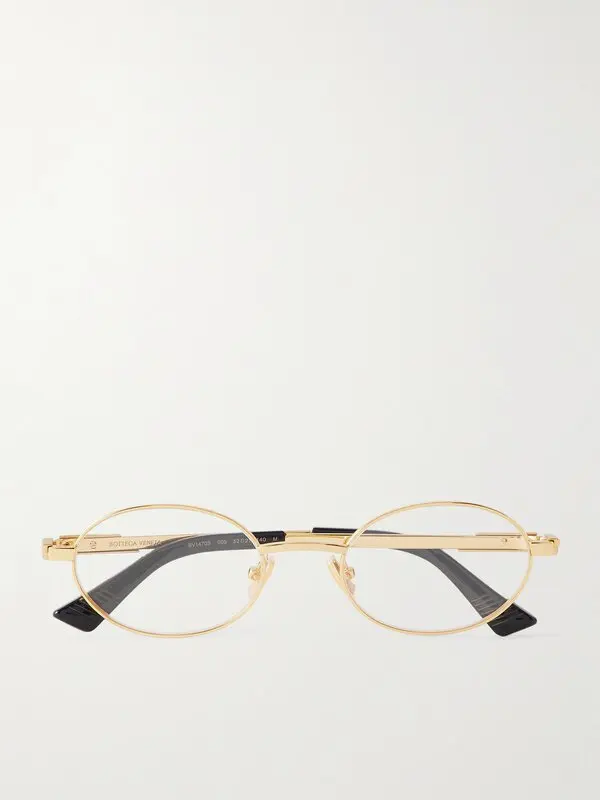 Bottega Veneta Stretch Panthos Optical Glasses - Gold