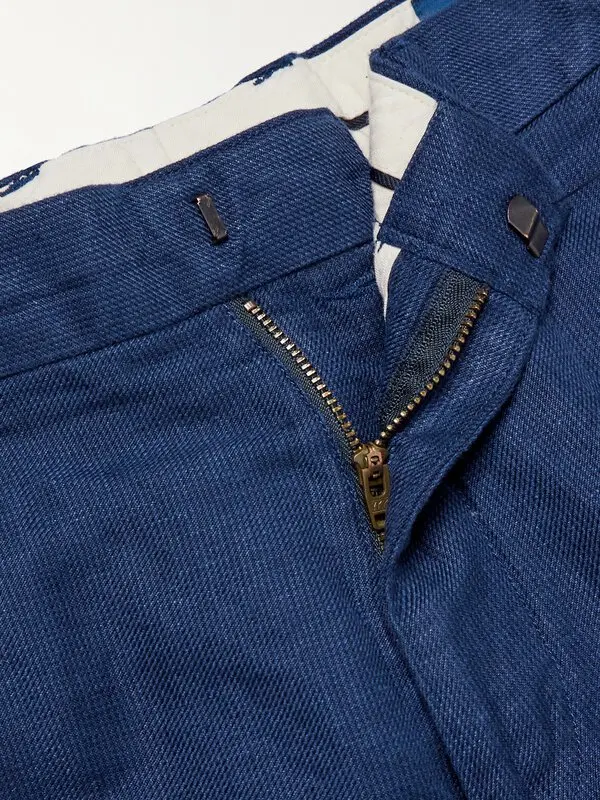 Polo Ralph Lauren Straight-leg Linen And Cotton-blend Trousers