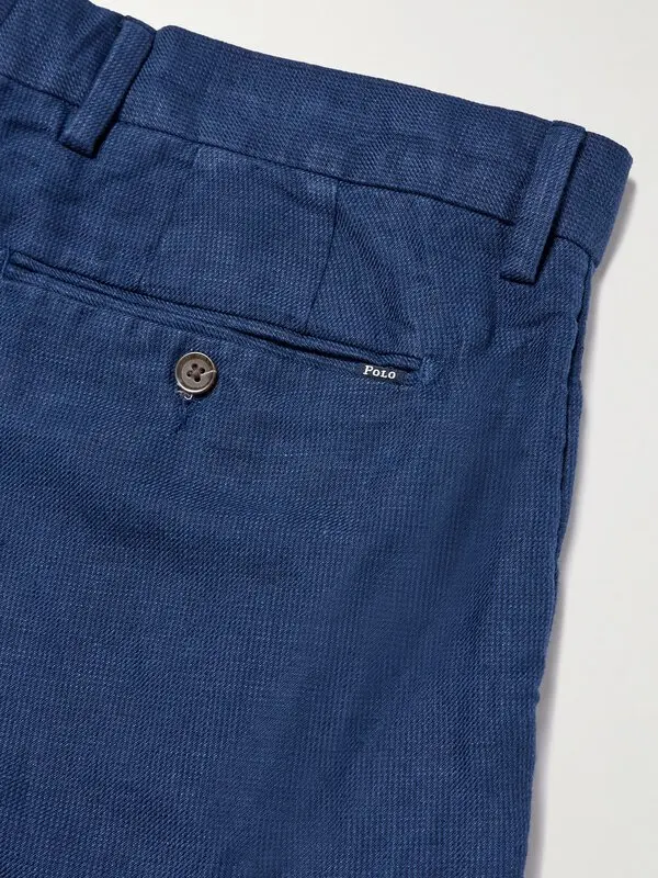 Polo Ralph Lauren Straight-leg Linen And Cotton-blend Trousers