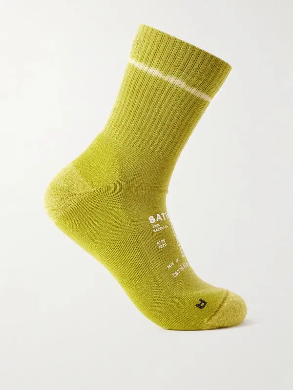Satisfy Stretch Merino Wool-blend Socks - Green