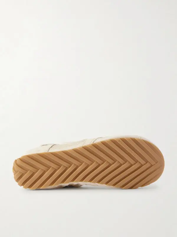 Bottega Veneta Orbit Flash Ripstop-trimmed Suede Sneakers - Neutrals