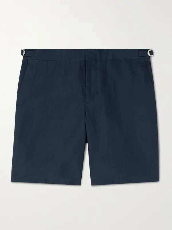 Orlebar Brown Norwich Straight-leg Linen Shorts - Blue