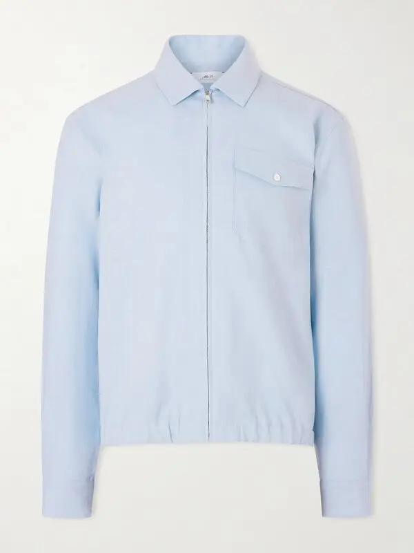 Mr P. Linen Shirt Jacket - Blue