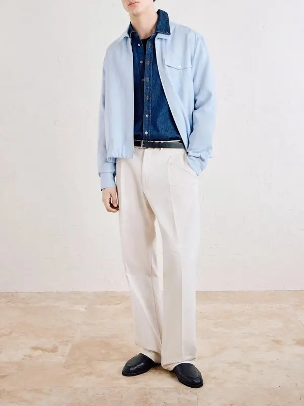 Mr P. Linen Shirt Jacket - Blue