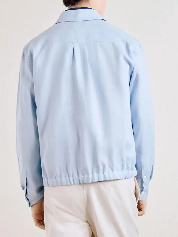 Mr P. Linen Shirt Jacket - Blue