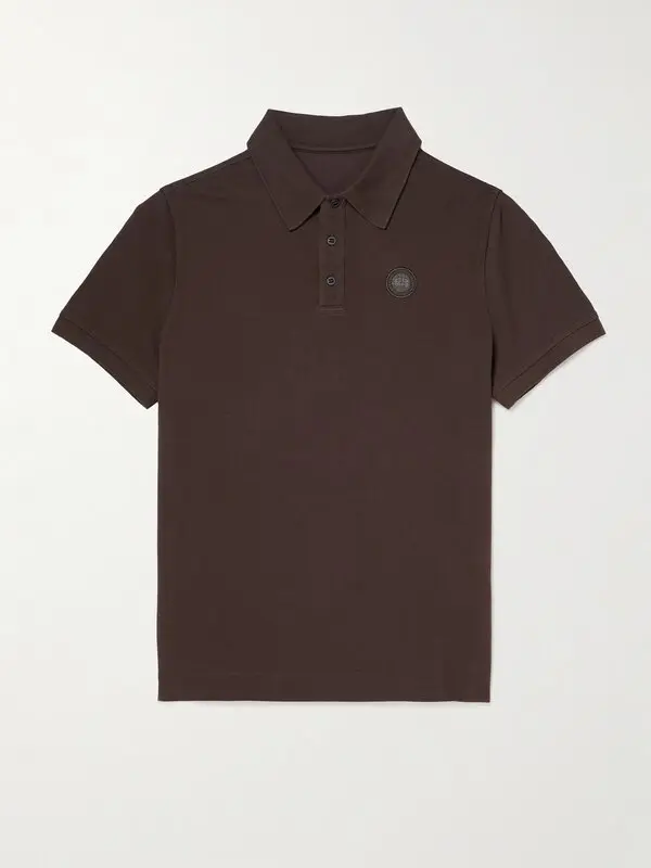 Canada Goose Beckley Logo-appliquéd Cotton-piqué Polo Shirt - Brown