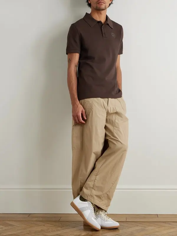 Canada Goose Beckley Logo-appliquéd Cotton-piqué Polo Shirt - Brown