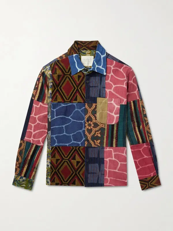 KARDO Luis Printed Patchwork Cotton Shirt
