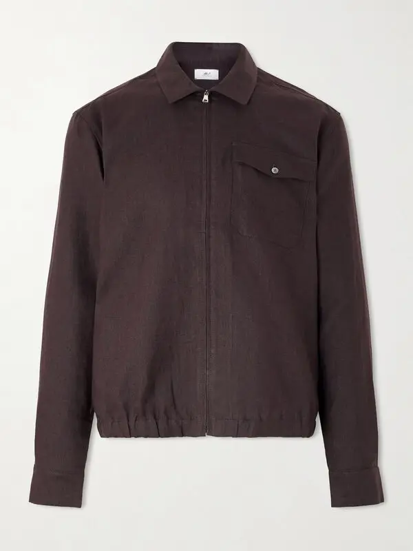 Mr P. Linen Shirt Jacket - Brown