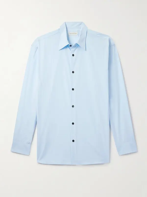 Dries Van Noten Cotton-poplin Shirt - Blue