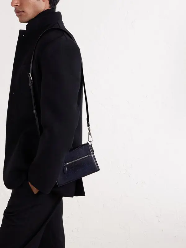 Berluti Jour De Poche Scritto Venezia Leather Messenger Bag
