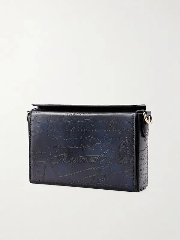 Berluti Jour De Poche Scritto Venezia Leather Messenger Bag
