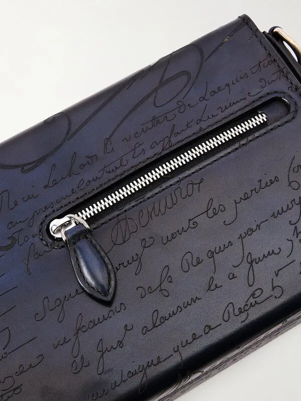 Berluti Jour De Poche Scritto Venezia Leather Messenger Bag