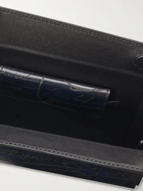 Berluti Jour De Poche Scritto Venezia Leather Messenger Bag