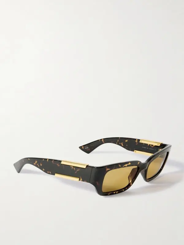Bottega Veneta Dash Rectangular-frame Acetate Sunglasses