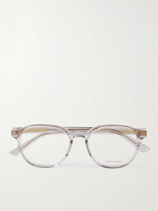 Bottega Veneta Round-frame Recycled-acetate Optical Glasses - Neutrals