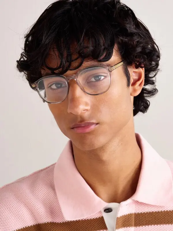 Bottega Veneta Round-frame Recycled-acetate Optical Glasses