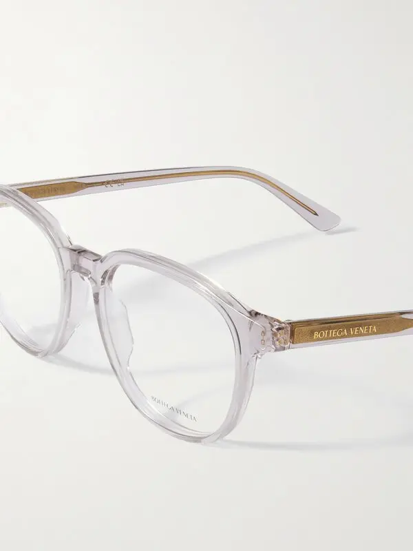 Bottega Veneta Round-frame Recycled-acetate Optical Glasses