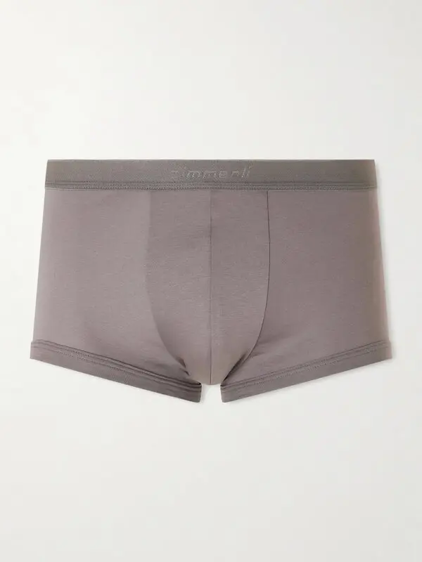 Zimmerli Sea Island Cotton Boxer Briefs - Brown