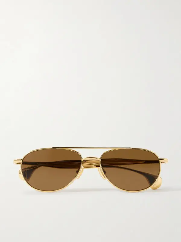 Bottega Veneta Aviator-style Sunglasses - Gold