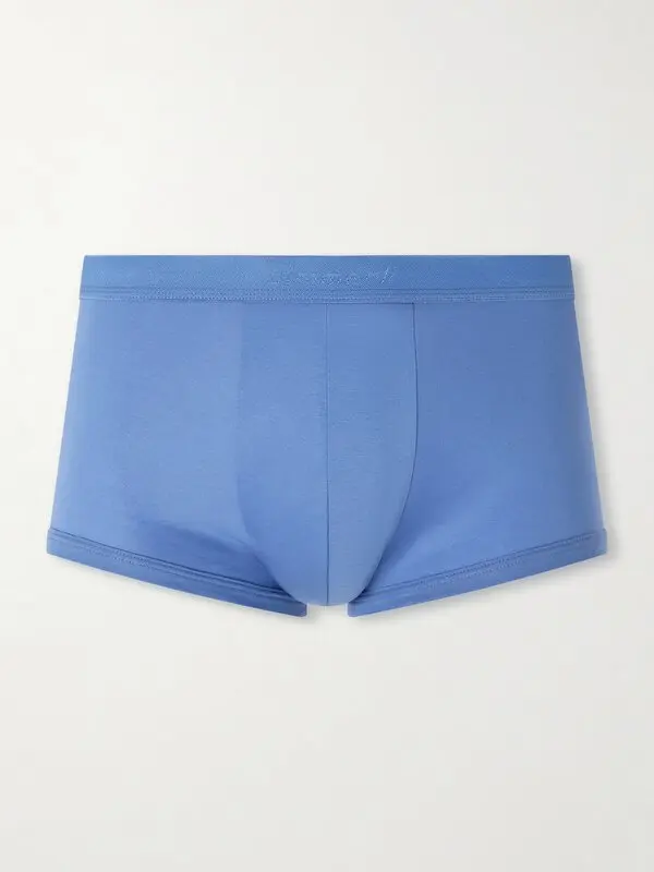 Zimmerli Sea Island Cotton Boxer Briefs - Blue