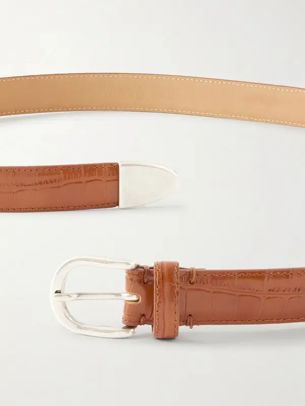 MFPEN Occasion Croc-effect Leather Belt
