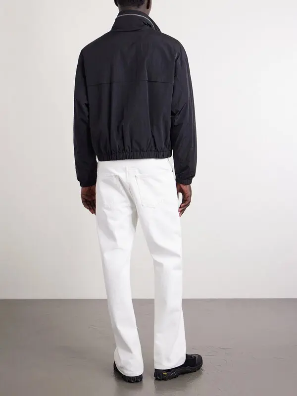 Ami Cropped Logo-embroidered Shell Jacket