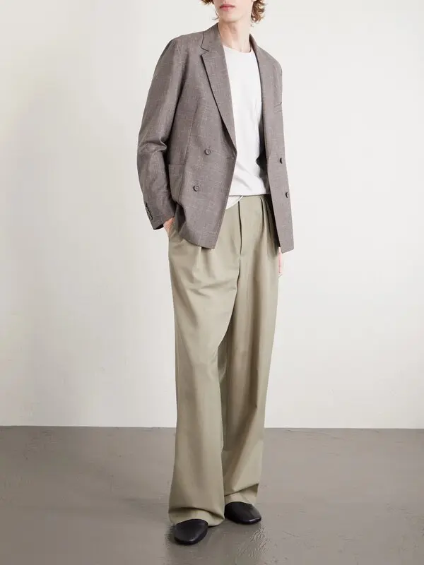 LEMAIRE Cotton And Linen-blend Jersey T-shirt - Neutrals