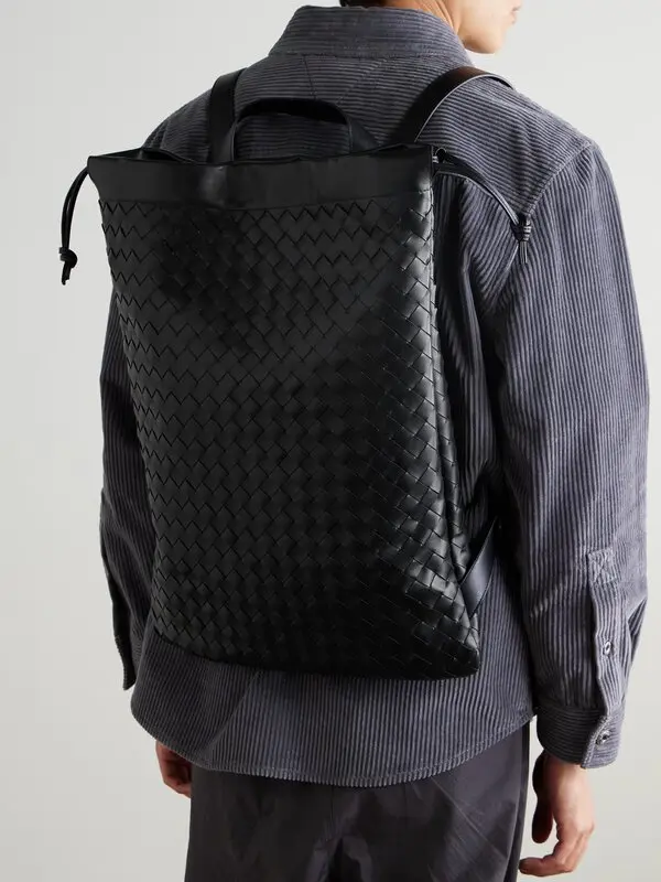 Bottega Veneta Trail Intrecciato Leather Backpack