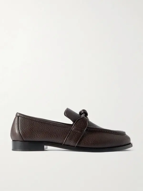 Bottega Veneta Astaire Knot-detailed Leather Loafers - Brown
