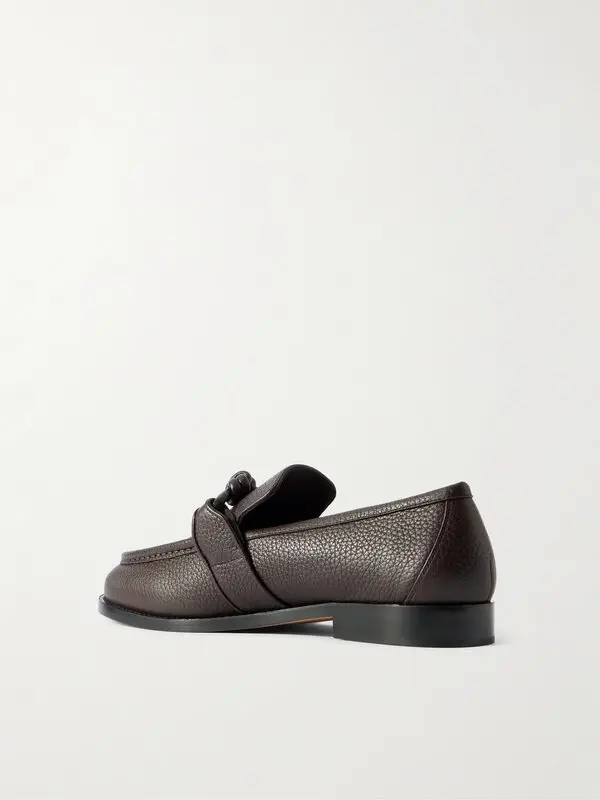 Bottega Veneta Astaire Knot-detailed Leather Loafers - Brown